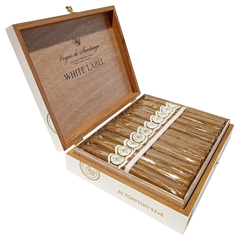 Vegas de Santiago White Label Torpedo Cigar - Costa rican cigars